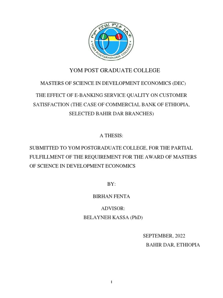 Birhan Final Research Paper | PDF | Online Banking | Banks & Banking