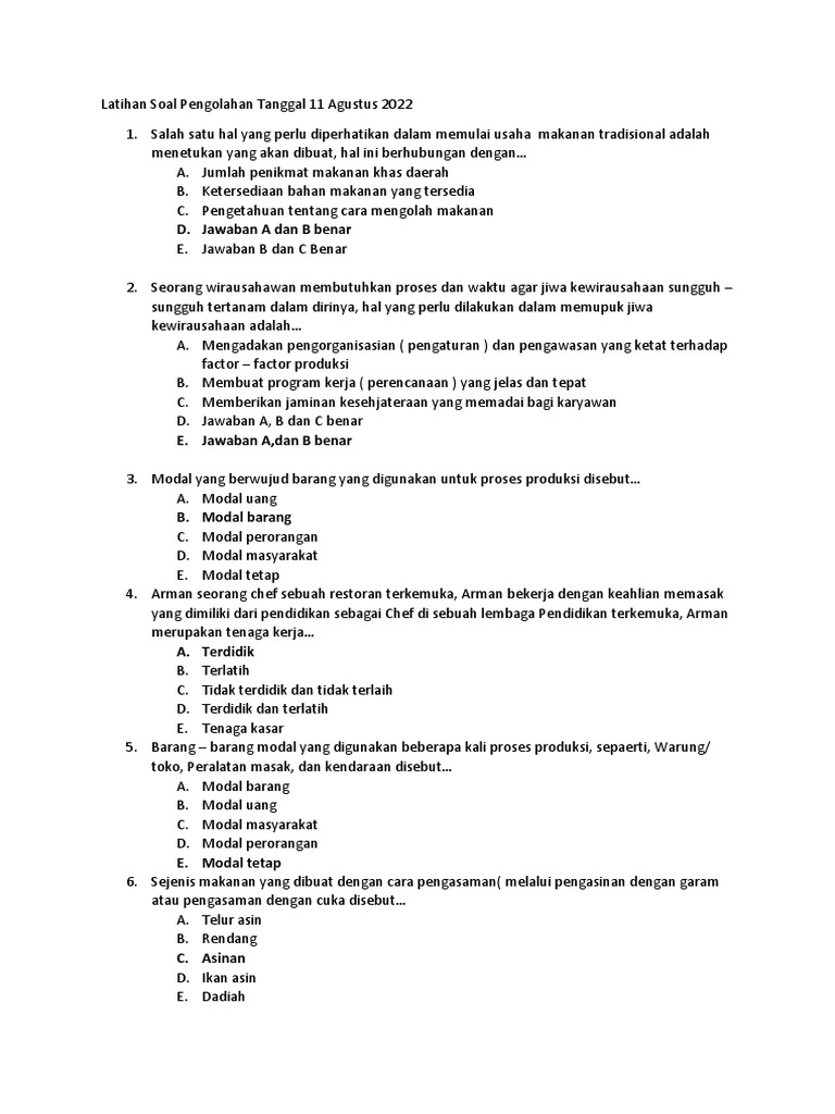 SOAL PAT PKWU KELAS XI - Latihan | PDF | Seni