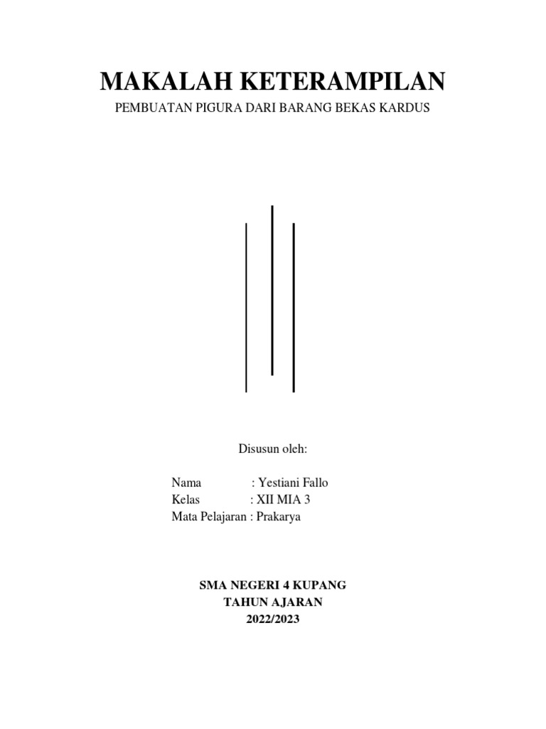 Proposal Prakarya | PDF | Griya & Taman | Seni