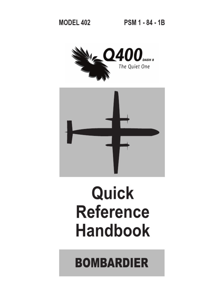 DHC-8 Q 402 QRH Rev-39 | PDF | Takeoff | Manufactured Goods