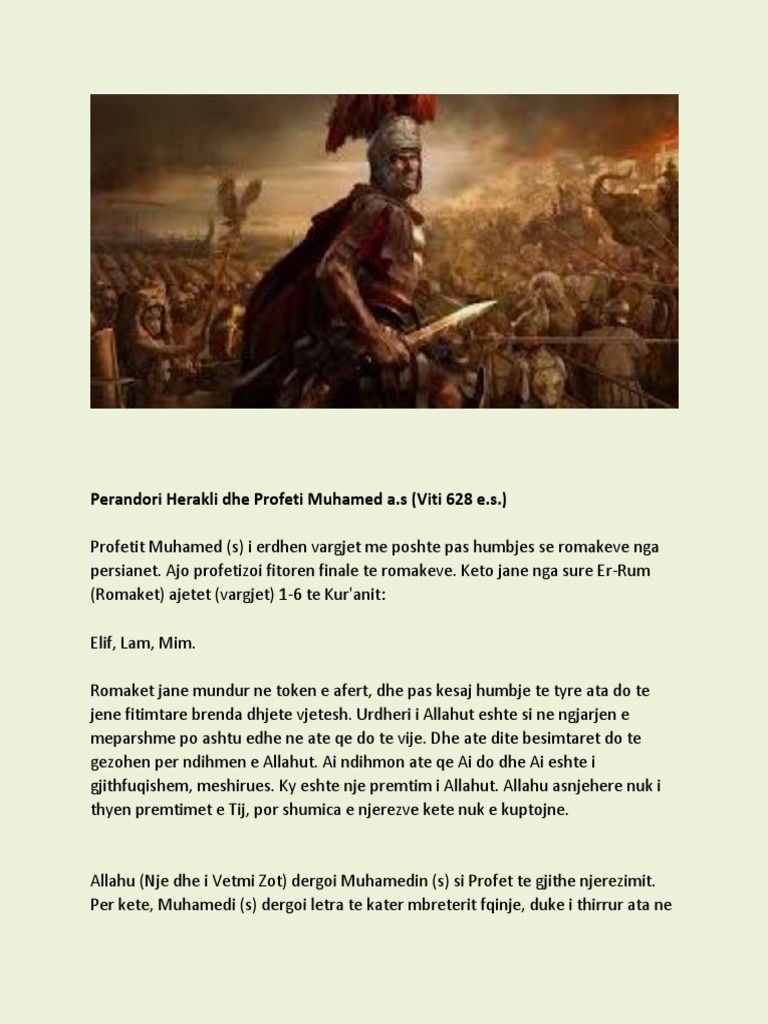 Perandori Herakli Dhe Profeti Muhamed A S | PDF