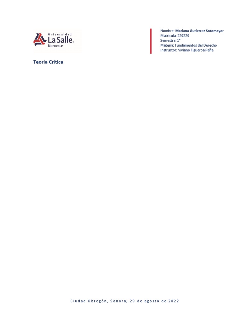 Teoría Critica | PDF | marxismo | Karl Marx