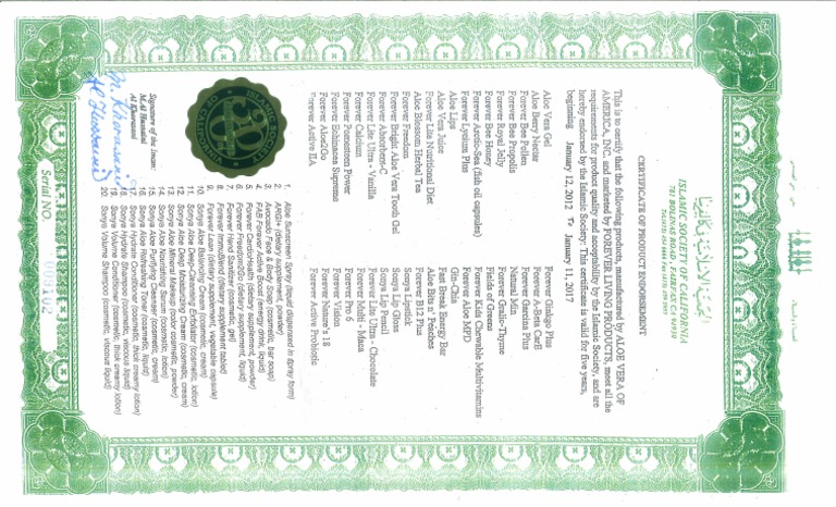 Islamic Society of California Certificate | PDF