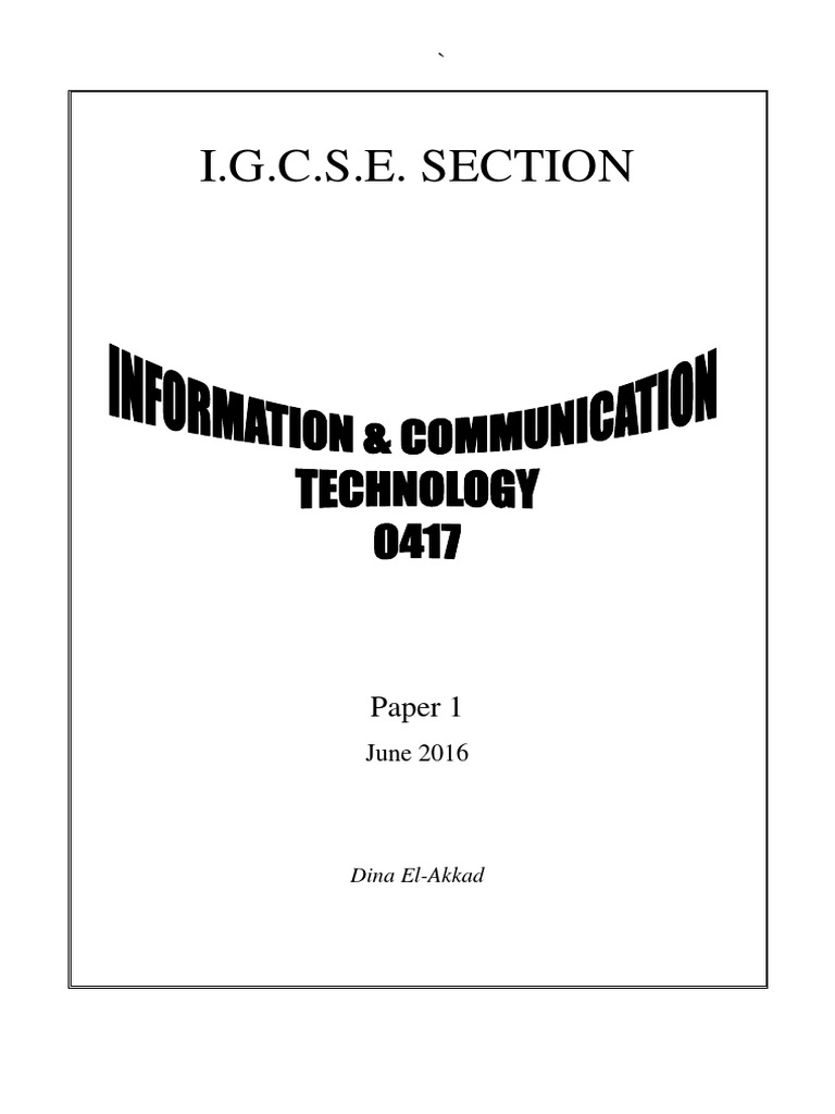 Igcse Ict Chapter 1 To 3 Notes Pdf 3 D Printing Printer Computing