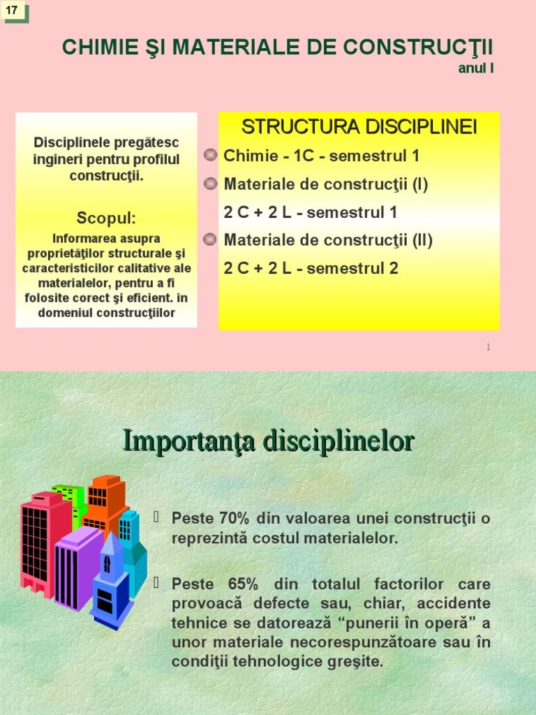 Chimie Si Materiale de Constructii | PDF