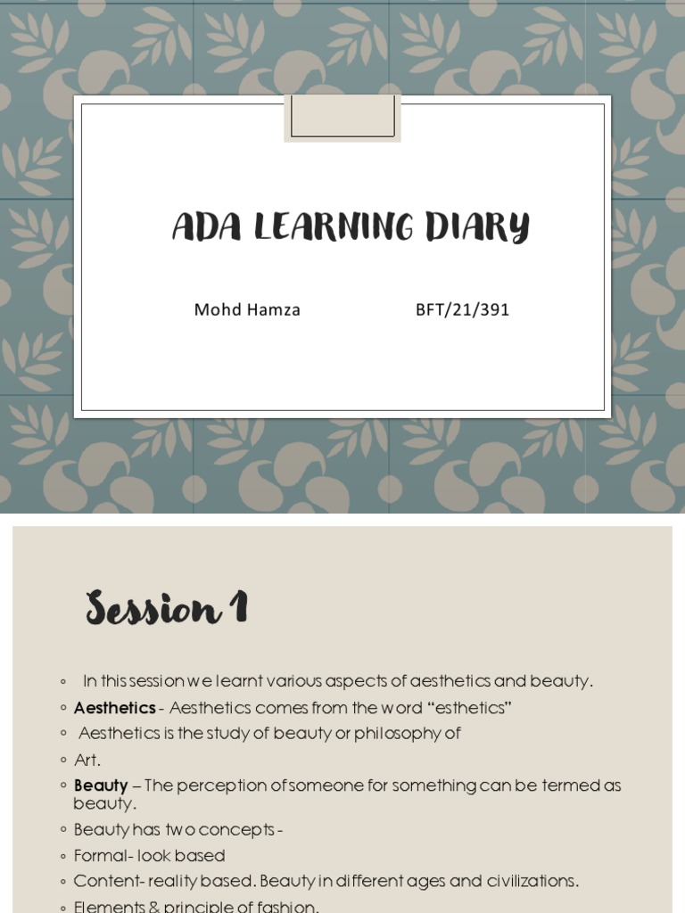 ADA Learning Diary Final | Download Free PDF | Mesopotamia | Impressionism