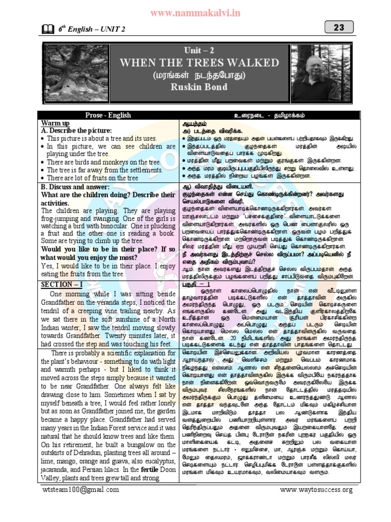 Namma Kalvi 6th English Full Guide Term 1 219271 | PDF | Trees | Ellipsis