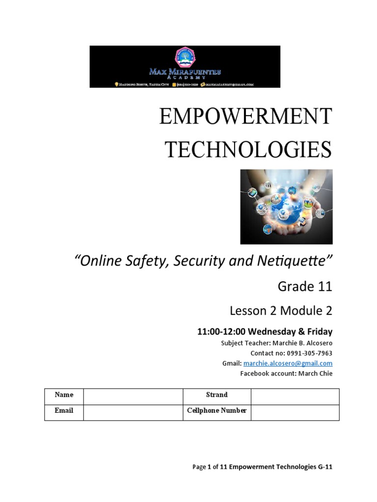 11 - 2 Emp. Tech Module CR | PDF | Malware | World Wide Web