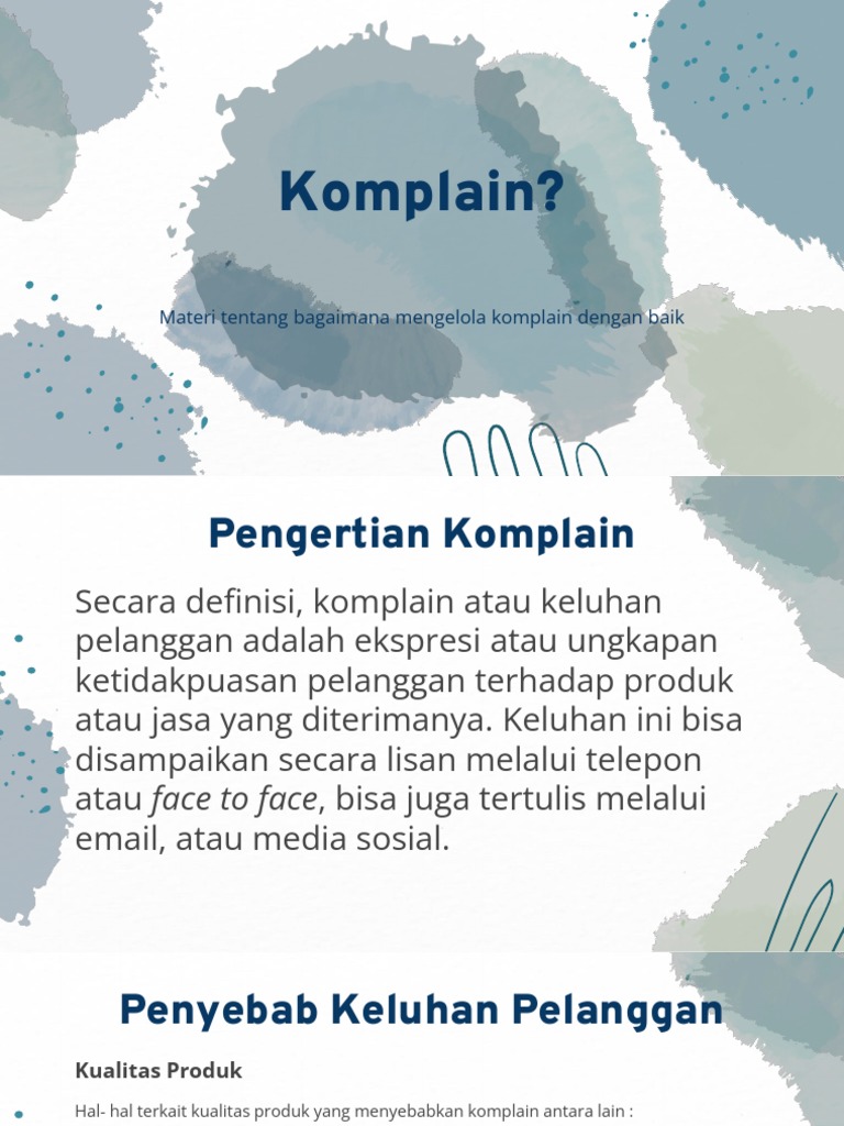 Materi Komplain | PDF