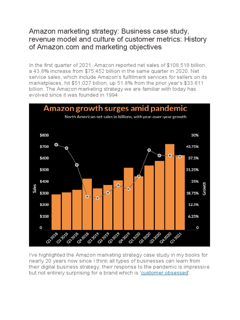 Amazon Startegy | Download Free PDF | Marketing | E Commerce