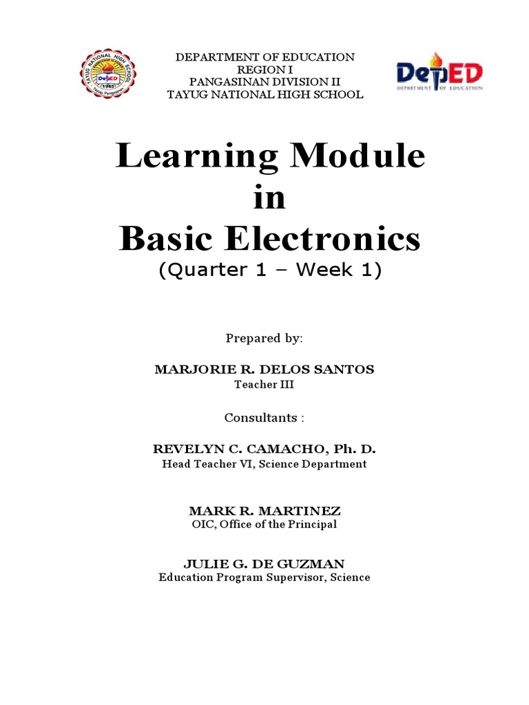 Electronics Module Week 1 | PDF | Electricity | Capacitor Electronics Module Week 1 | PDF | Electricity | Capacitor