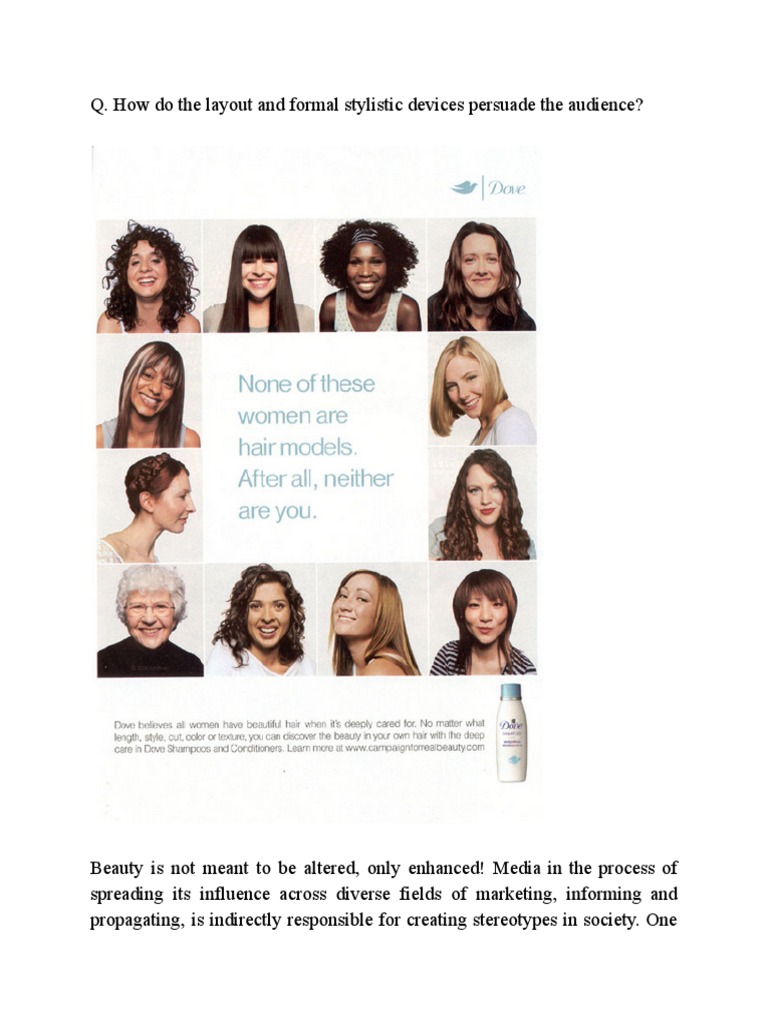 Dove Sample Answer | PDF | Advertising | Beauty
