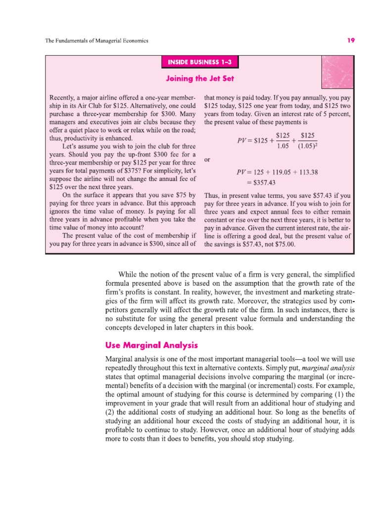 Marginal Analysis Reading | PDF