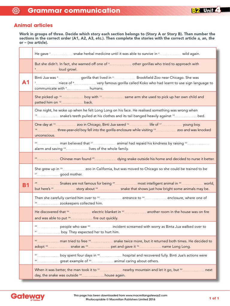B2 UNIT 4 Grammar communication | PDF