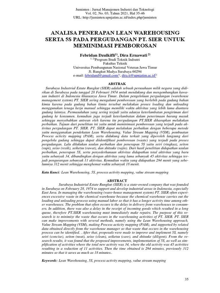 Lean Warehousing di PT. SIER | PDF