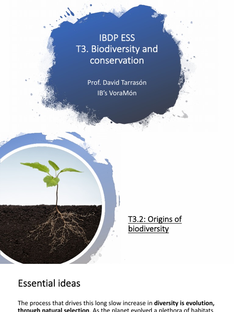 IBDP ESS T3 Biodiversity and Conservation | PDF | Plate Tectonics | Evolution