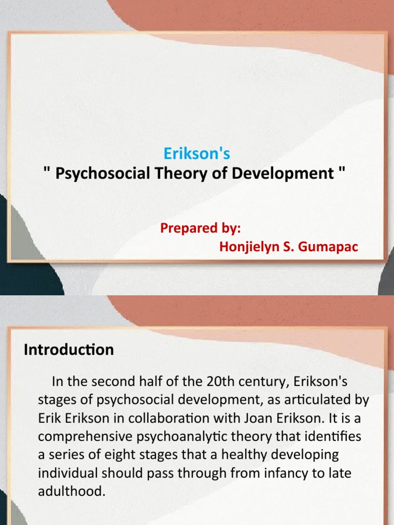 Erikson's Psychosocial Theory of Development | PDF | Behavioural ...