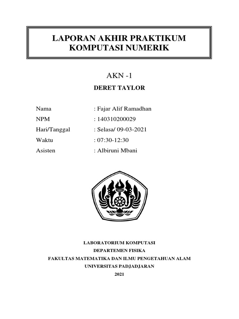 Komputasi Numerik-Deret Taylor | PDF