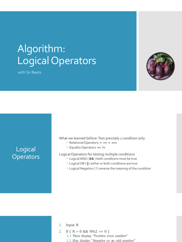03 Logical Operators | PDF | Theoretical Computer Science | Computer Programming