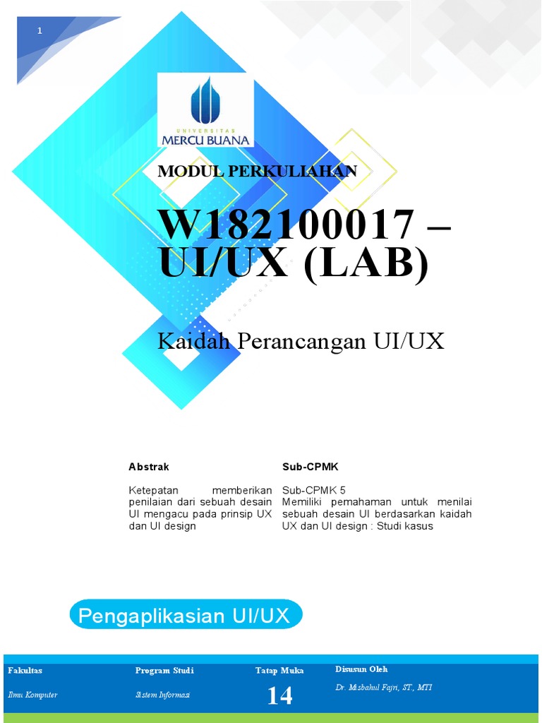 Modul 14 UI-UX | PDF | User Interface | Social Media