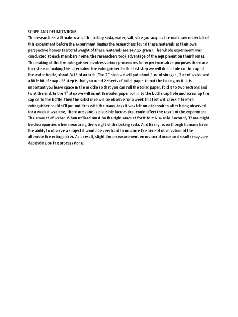 Scope and Delimitations | PDF | Wellness | Science & Mathematics