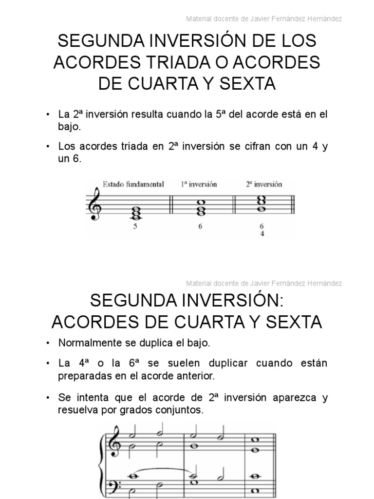2 Inversión de Los Acordes Triada o Acordes de 4 y 6 | PDF