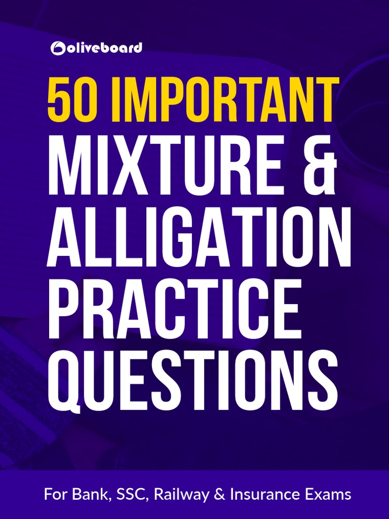 Mixtures & Alligation Ebook | PDF | Ratio | Water