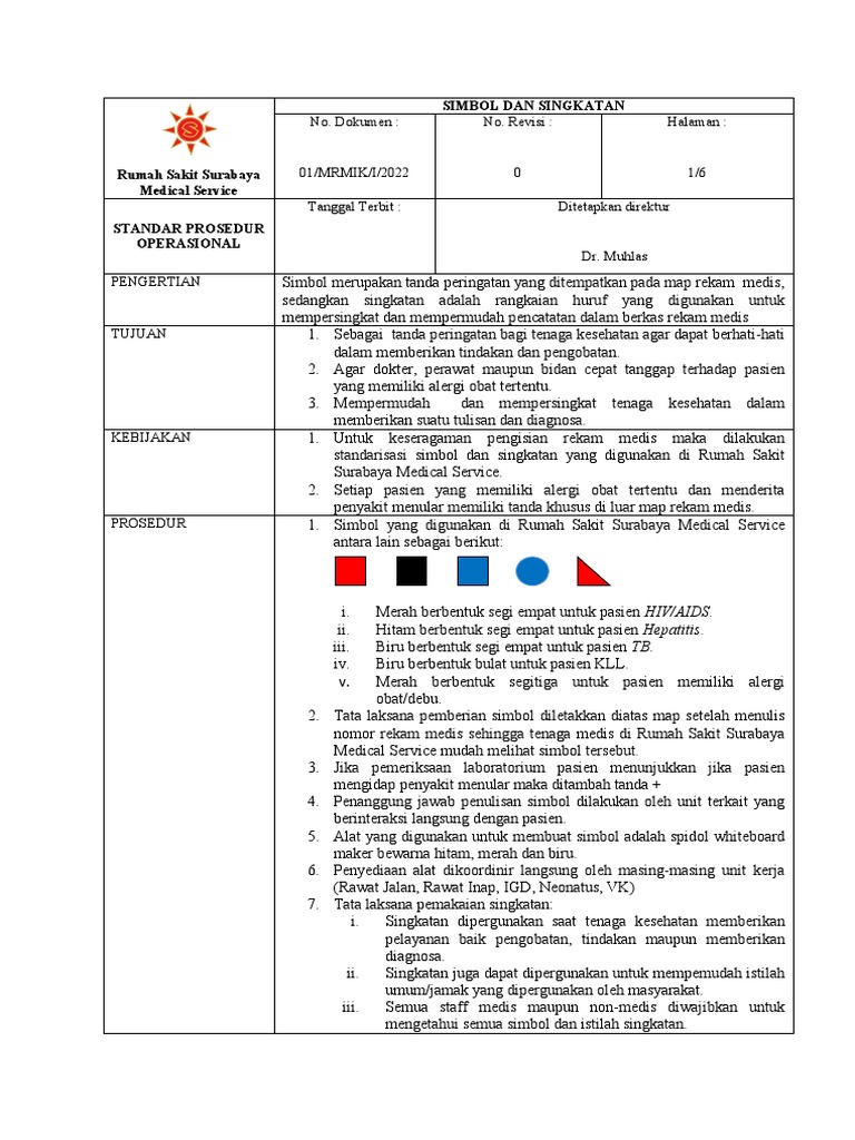 Sop Singkatan Dan Simbol | PDF