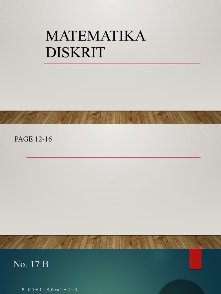 Matematika Diskrit | PDF | Logic | Mathematics