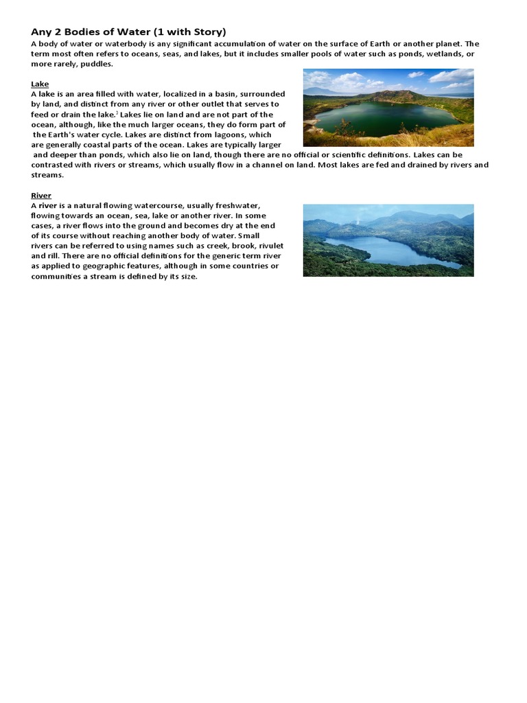 2 Bodies of Water | PDF