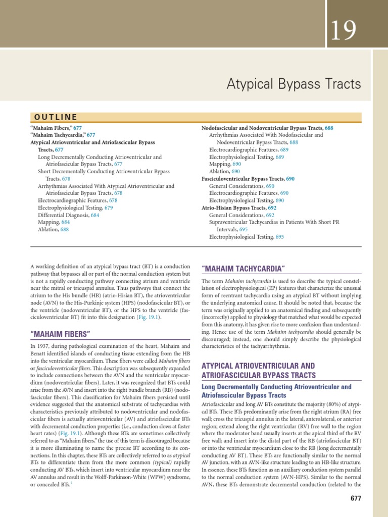 Atypical Bypass Tracts in Cardiology | PDF | Electrocardiography ...
