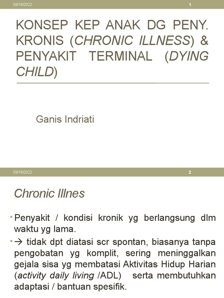 Konsep Keperawatan Anak Dengan Penyakit Kronis & Terminal | PDF | Kesehatan Holistik