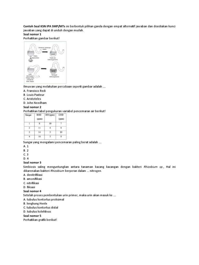 Soal KSN IPA MTs | PDF