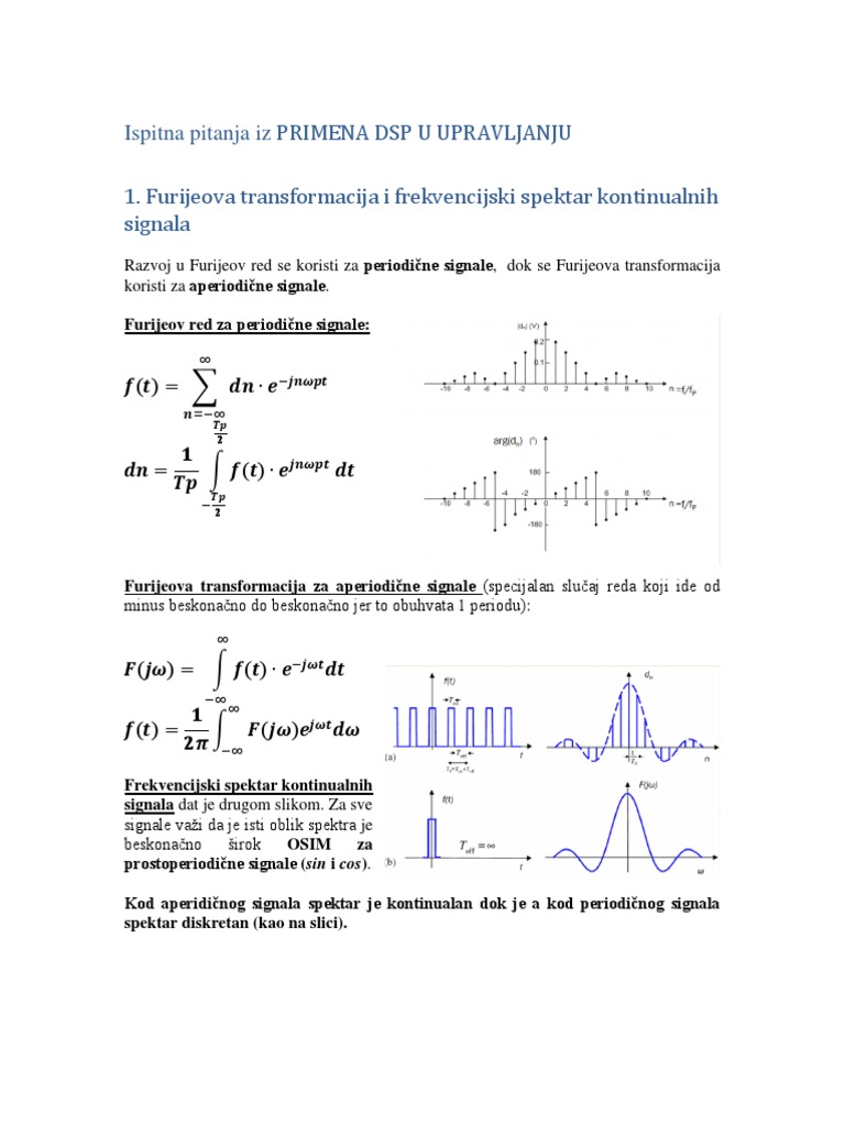 DSP Final Skripta 1 | PDF