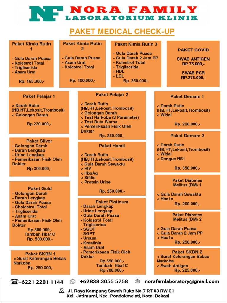 Paket Medical Check-Up dan Harganya | PDF | Kesehatan Holistik
