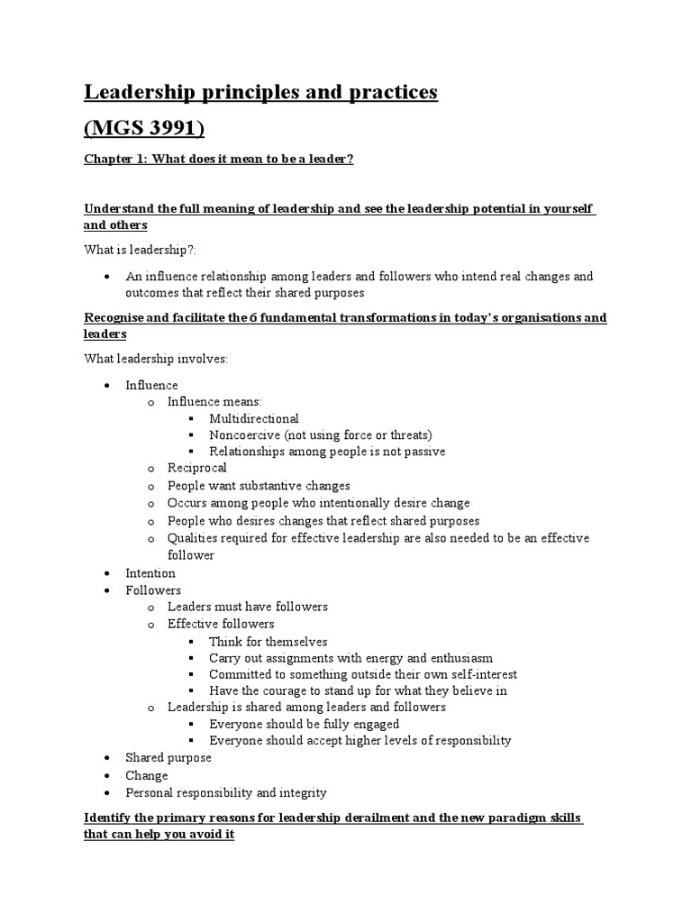 Understanding Leadership Principles | PDF | Leadership | Social Psychology