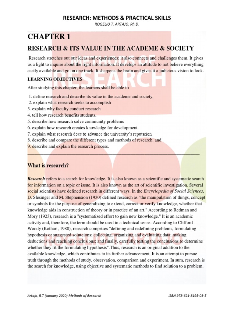 Methods of Research Chapter 1 | PDF | Scientific Method | Qualitative ...