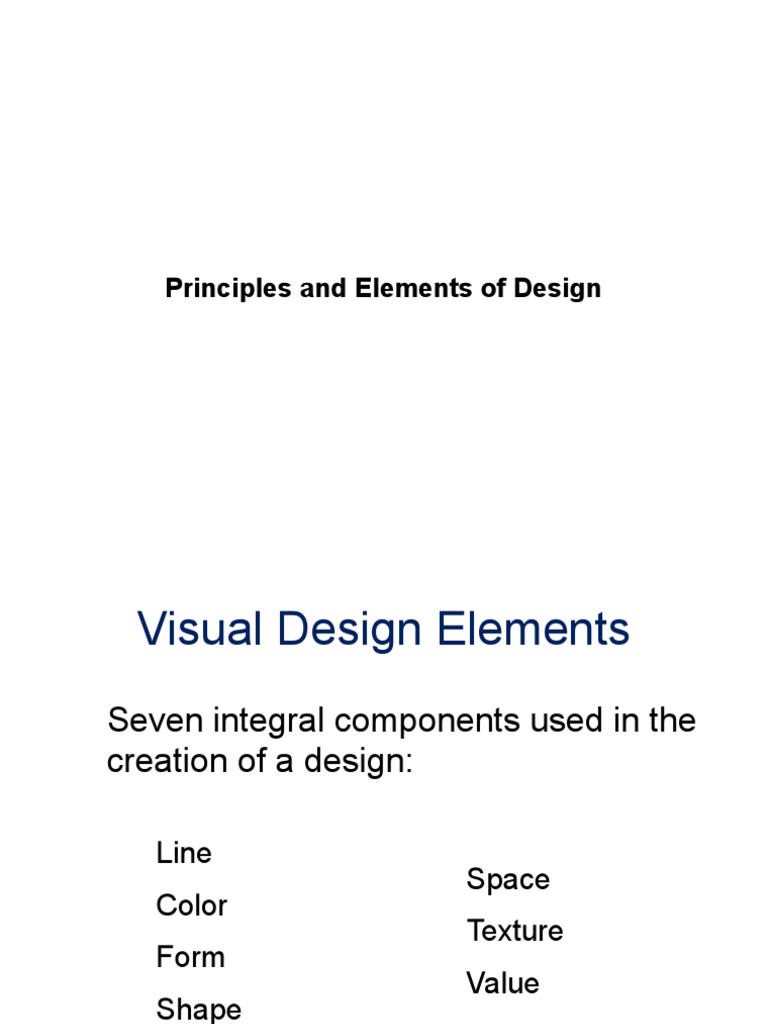 Principles and Elements of Design | PDF | Color | Rhythm