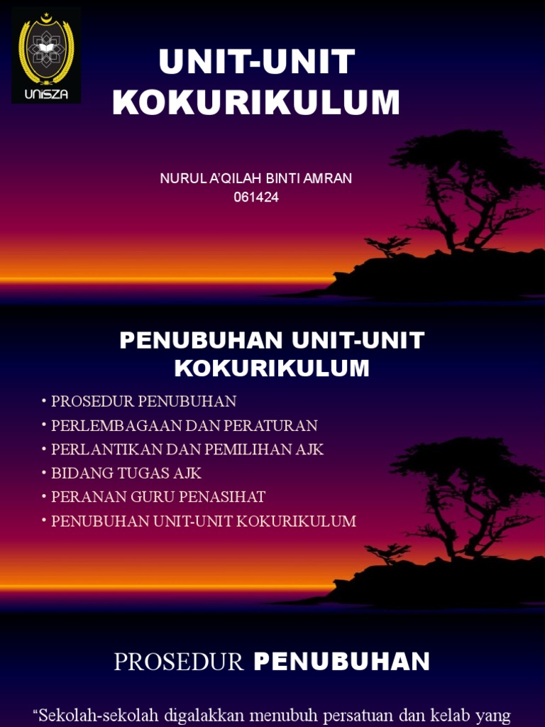 Unit Unit Kokurikulum | PDF