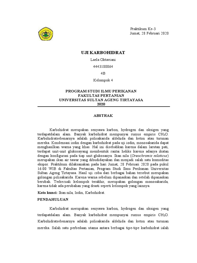 Laporan Praktikum 3 | PDF | Kesehatan Holistik | Sains & Matematika