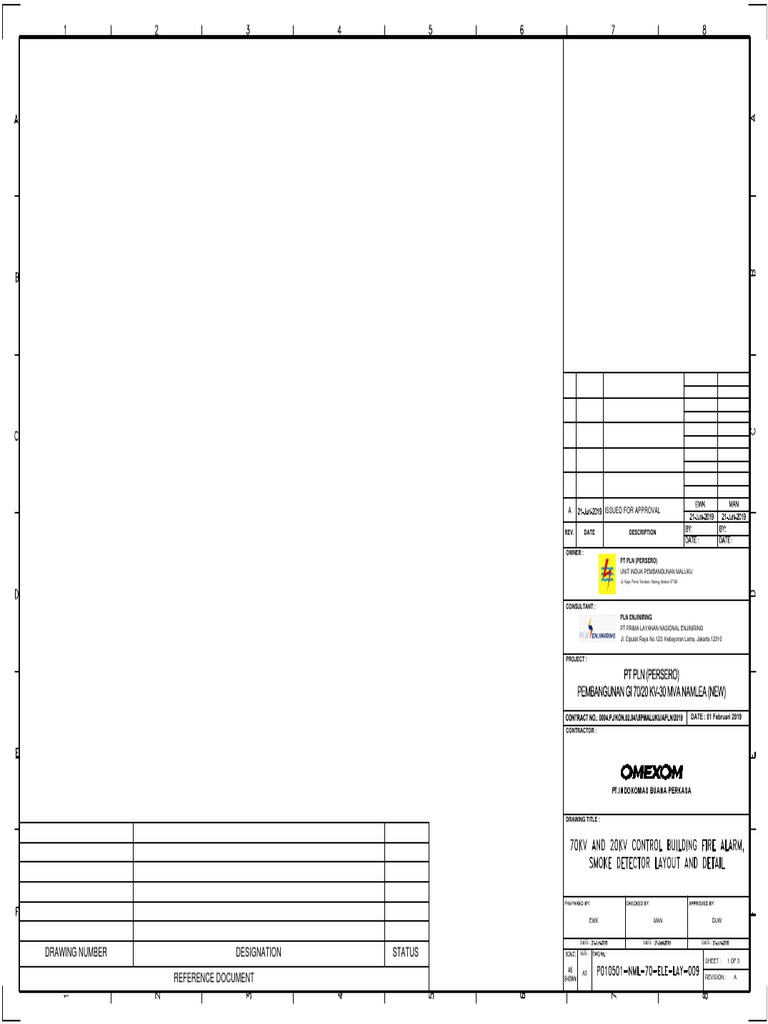 P010501-NML-70-ELE-LAY-009 70kV AND 20kV BUILDING FIRE ALARM AND SMOKE DETECTOR LAYOUT | PDF ...