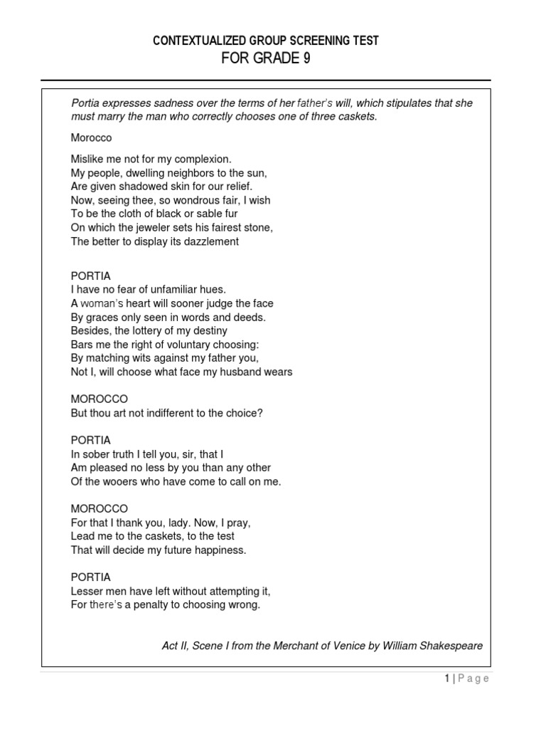 GST Questionnaire For Grade 9 | PDF