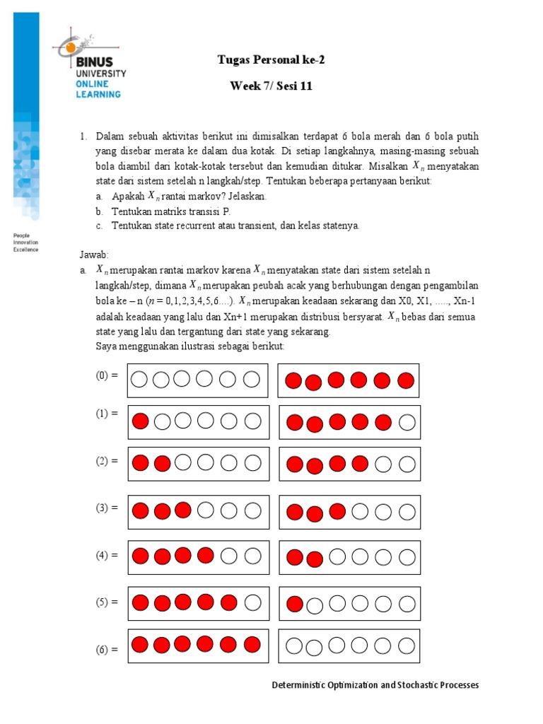 Tugas Personal Ke-2 Week 7/ Sesi 11: Deterministic Optimization and Stochastic Processes | PDF ...