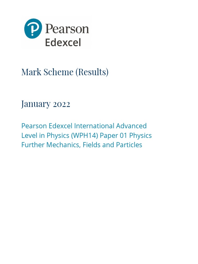 Jan 2022 Phy Unit 4 MS | PDF | Quark | Electronvolt