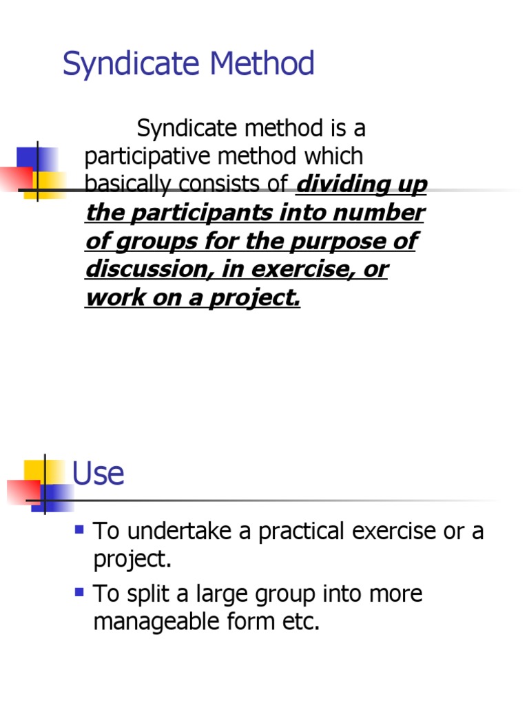 Syndicate Method | PDF