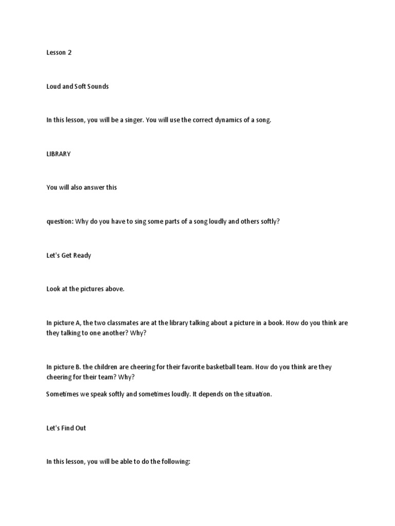 Lesson 2 Music | PDF