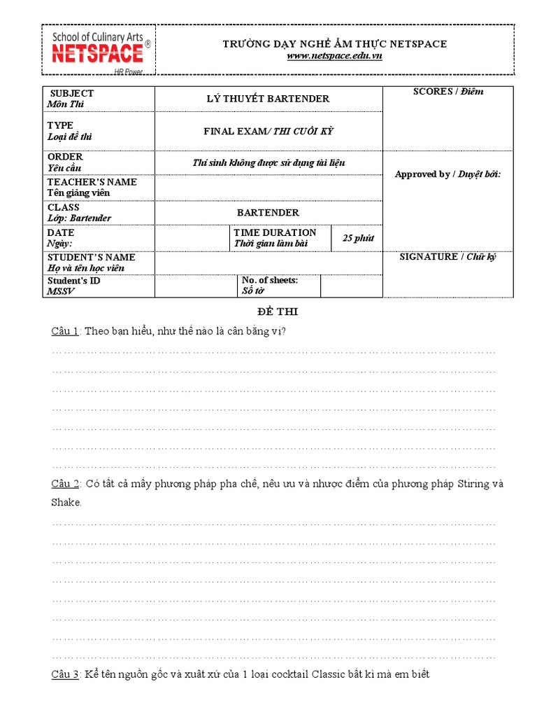 1. LÝ THUYẾT BTD | PDF