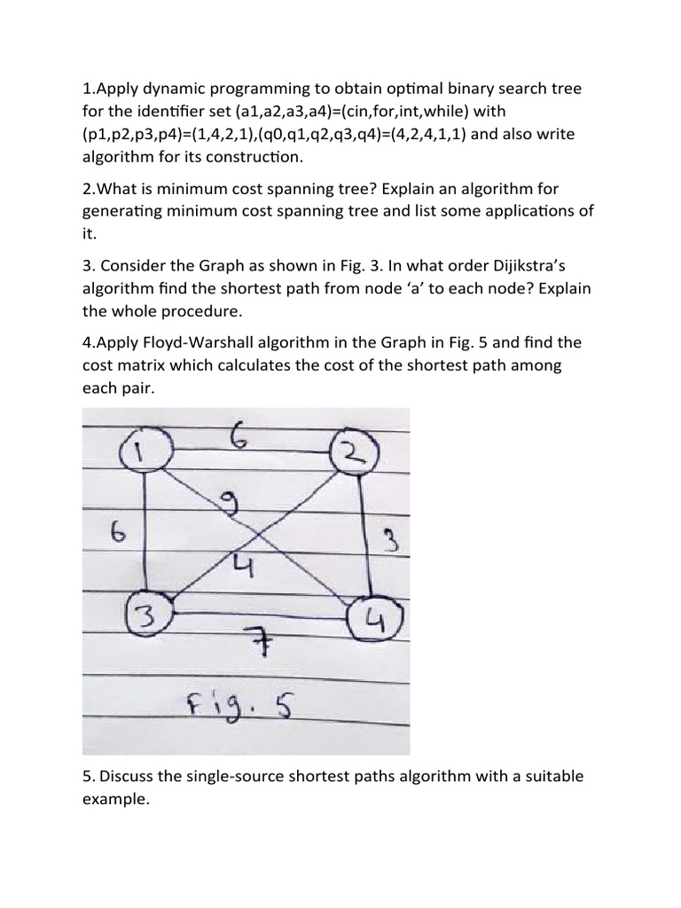 Daa Question Bank Unit-3 | PDF