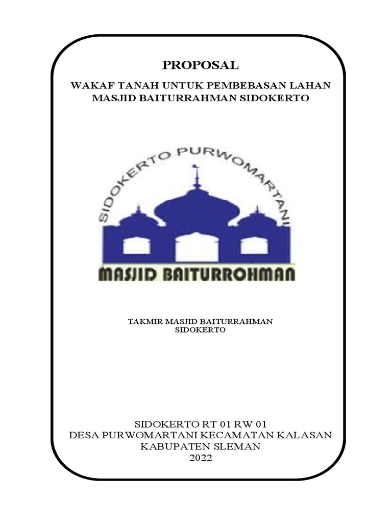 PROPOSAL WAKAF TANAH UNTUK PEMBEBASAN LAhan | PDF