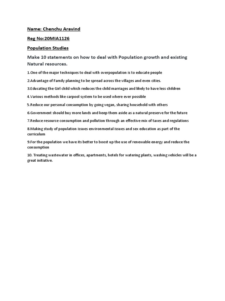 20mia1126 Population Studies | PDF | Social Science